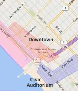 Santa Monica Map Of California