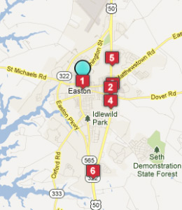 Easton Map Main Street Maryland - Bank2home.com